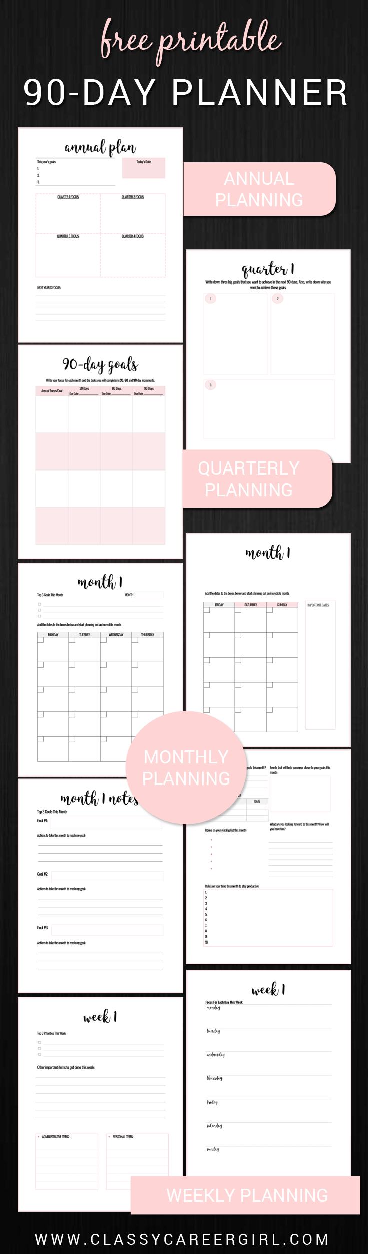 [DOWNLOAD] Free Planner | Classy Career Girl